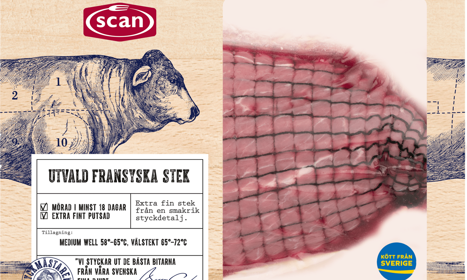Fransyska av nöt | Styckdetaljer av nöt | Köttguiden - Scan