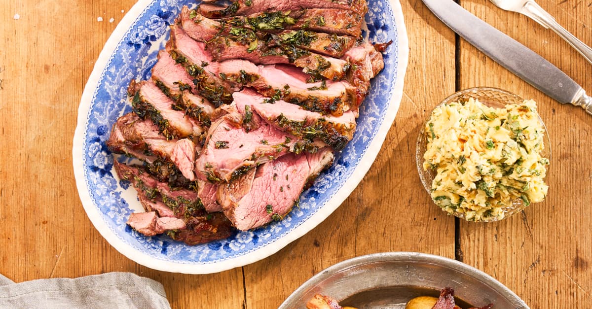 Lammstek med Baconfylld Hasselbackspotatis