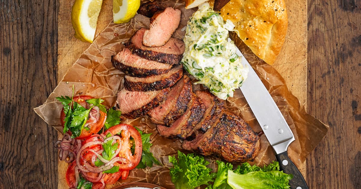 Grillad Kalvrostas med hummus - Scan