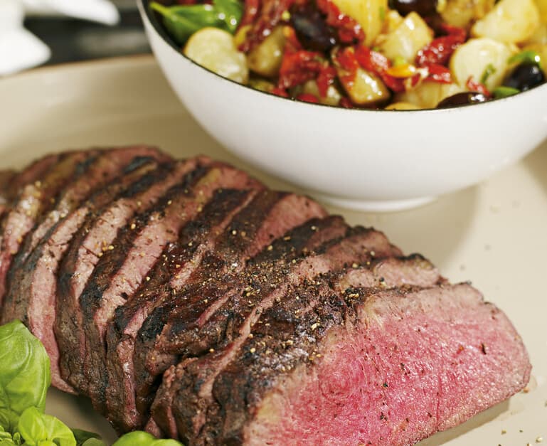 Hel grillad ryggbiff