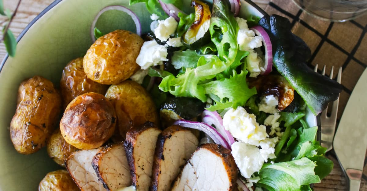 Grillrulle med rostad färskpotatis