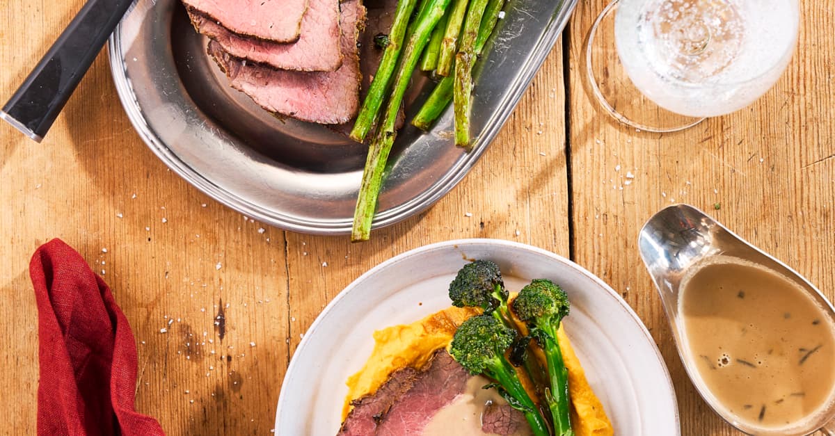 Fransyska med Rostad Pumpapuré, Råstekt Broccoli och Gräddig Sky - Scan