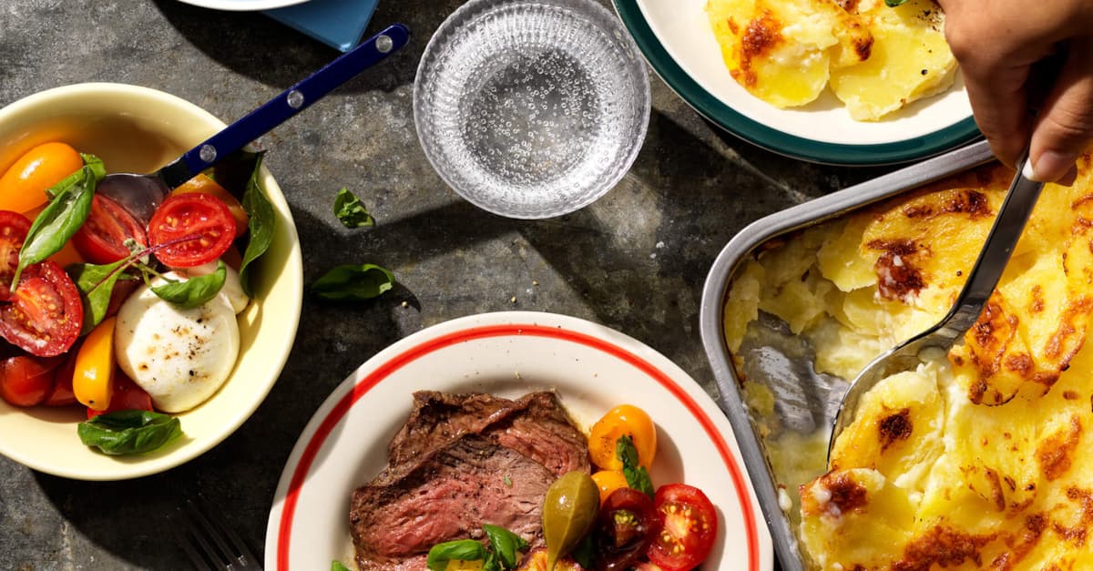 Rödvinsbräserad fransyska med svamp och rotfrukter - Scan